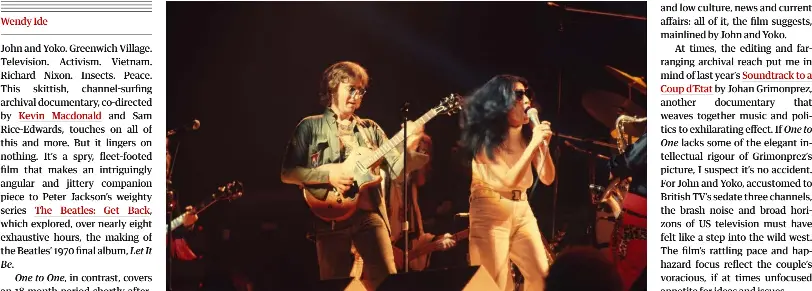 One to One: John & Yoko review - Lennon and Ono storm Manhattan in ...