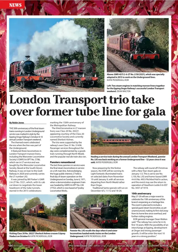 London Transport trio take over former tube line for gala - PressReader