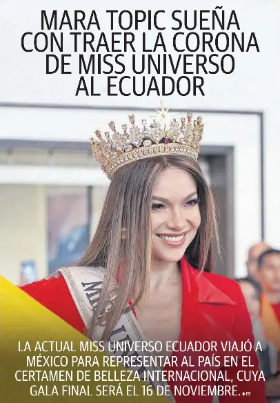MARA TOPIC SUEÑA CON TRAER LA CORONA DE MISS UNIVERSO AL ECUADOR ...