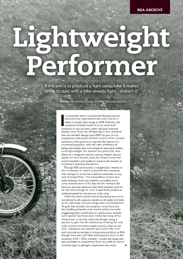 Lightweigh­t Performer - PressReader