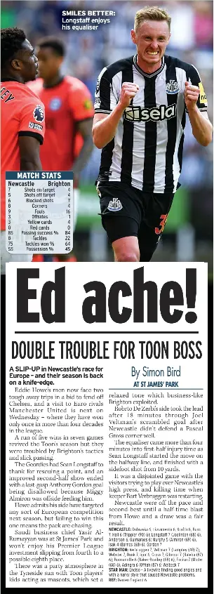 Ed ache! DOUBLE TROUBLE FOR TOON BOSS - PressReader