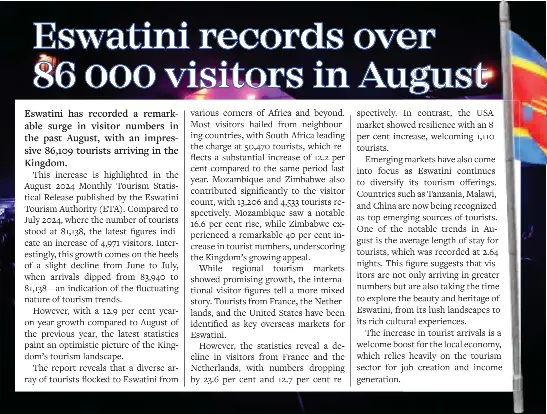 Eswatini records over 86 000 visitors in August - PressReader