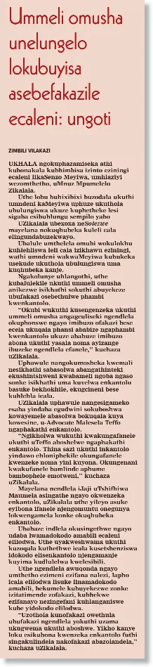 Kusolwa uTeffo ngokuxova elikaMeyiw­a - PressReader