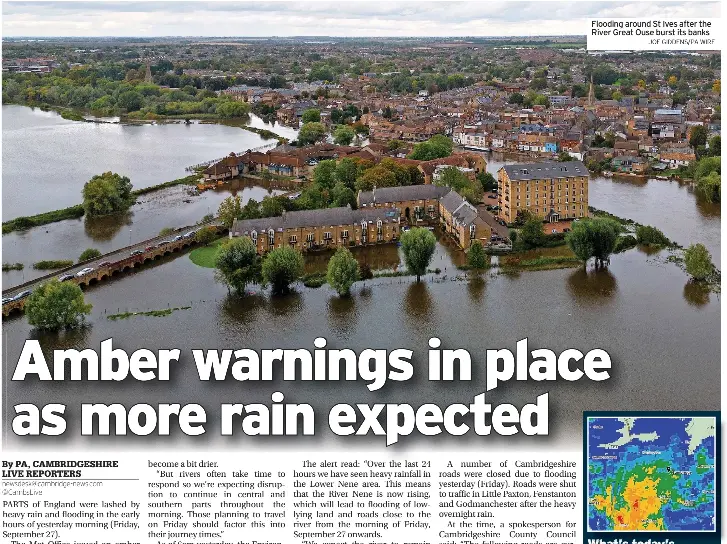 Amber warnings in place as more rain expected - PressReader