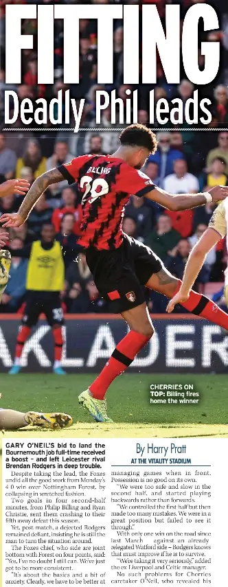 FITTING Deadly Phil leads - PressReader