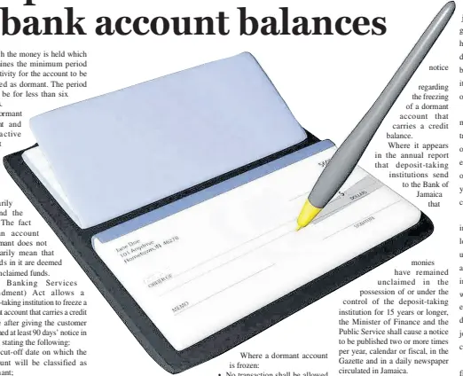 Waking up dormant accounts and inactive bank account balances - PressReader
