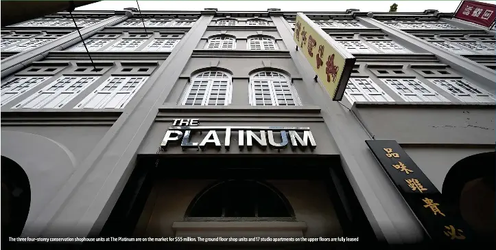 The Platinum, a trio of conserved shophouses on Upper Cross Street, for sale at $55 mil ...