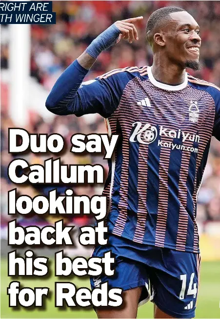 Duo say Callum looking back at his best for Reds - PressReader