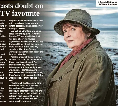 Blethyn casts doubt on future ofTV favourite - PressReader