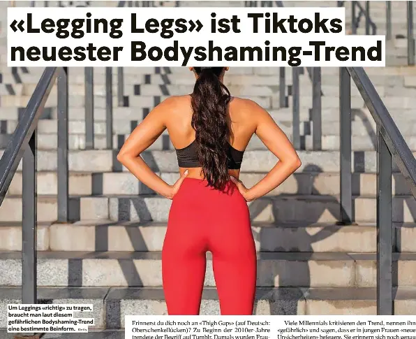 «Legging Legs» ist Tiktoks neuester Bodyshamin­g-trend - PressReader