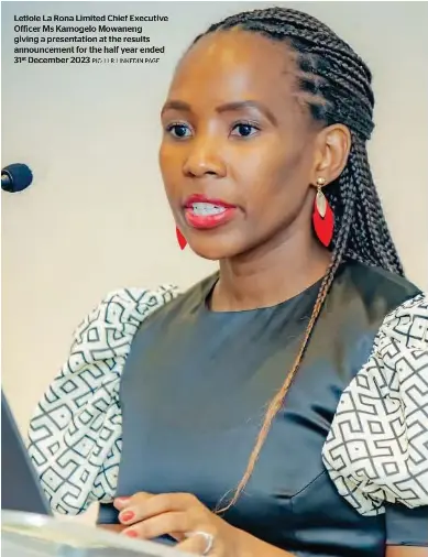 Letlole La Rona’s investment­s bear fruit - PressReader