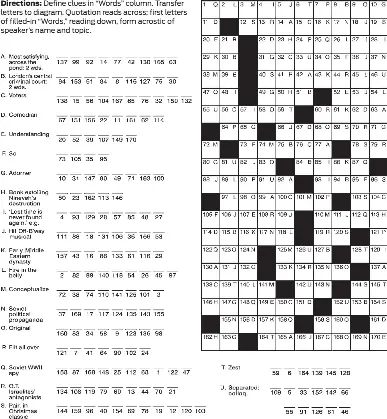 QUOTE-ACROSTIC PUZZLE - PressReader