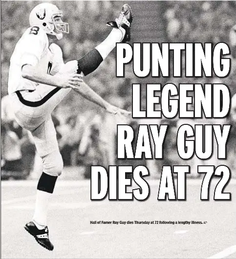 Punting Legend Ray Guy Dies At 72 Pressreader 0486