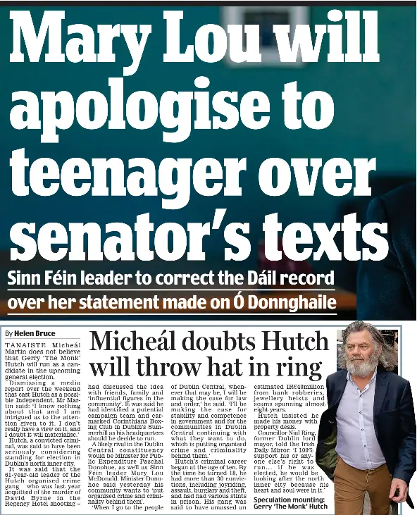 Mary Lou will apologise to teenager over senator’s texts - PressReader