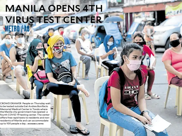 MANILA OPENS 4TH VIRUS TEST CENTER - PressReader