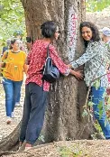 Tree-hugging protest against Pune riverfront project reignites ...