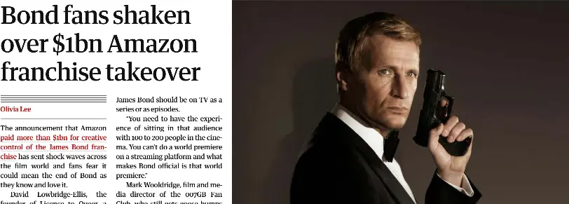Bond fans shaken over $1bn Amazon franchise takeover - PressReader