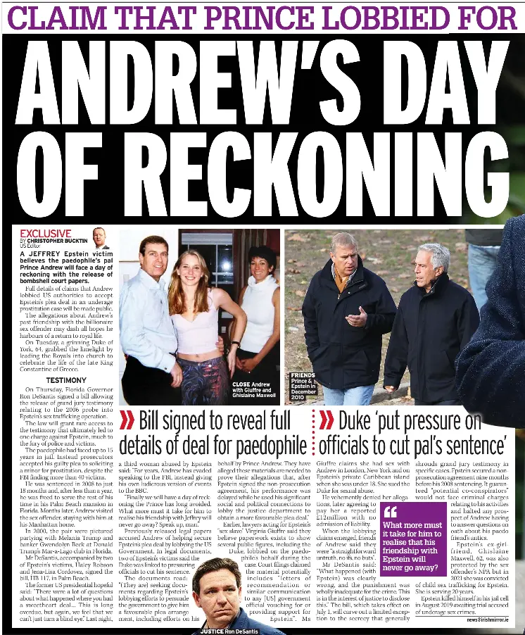 ANDREW’S DAY OF RECKONING - PressReader