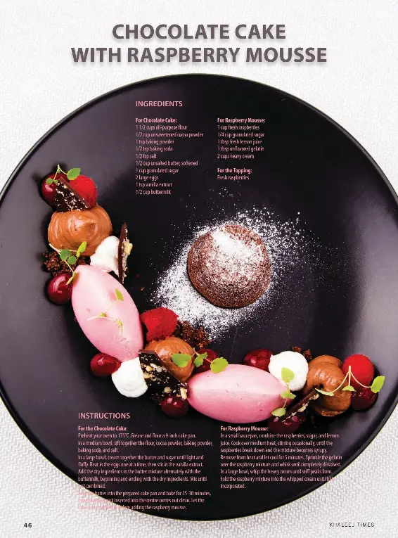 CHOCOLATE CAKE WITH RASPBERRY MOUSSE - PressReader