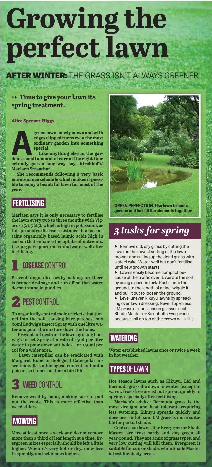 Growing the perfect lawn - PressReader