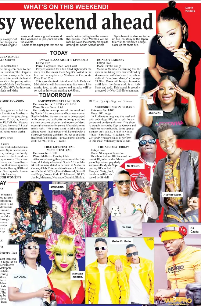 To feature on our WhatsOn page please WhatsApp your event to 7812 5377 or email at entertainm ...