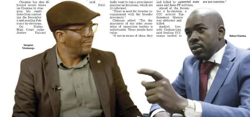 Tshabangu asco: Chamisa running out of options - PressReader