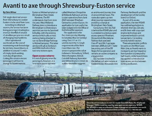 Avanti to axe through Shrewsbury-Euston service - PressReader
