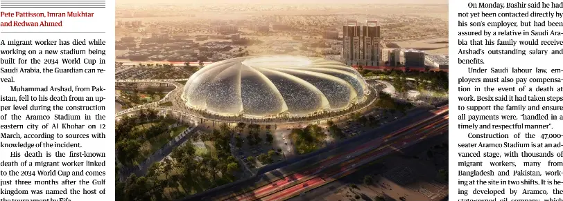 First migrant worker dies building a World Cup stadium in Saudi Arabia - PressReader