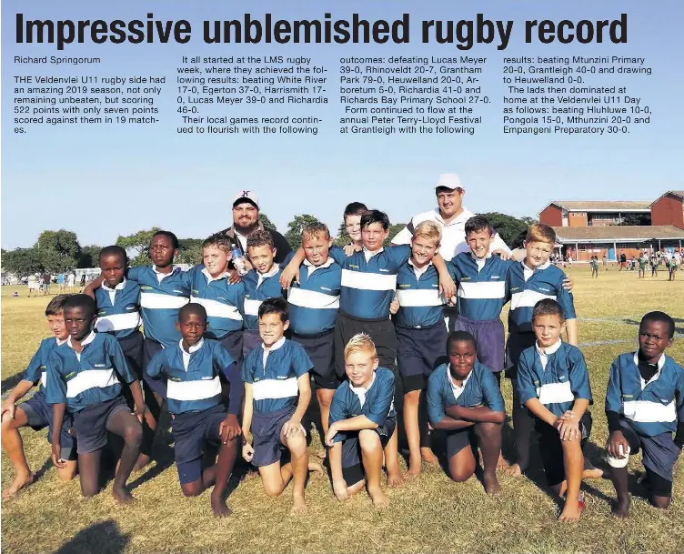 Impressive unblemishe­d rugby record - PressReader