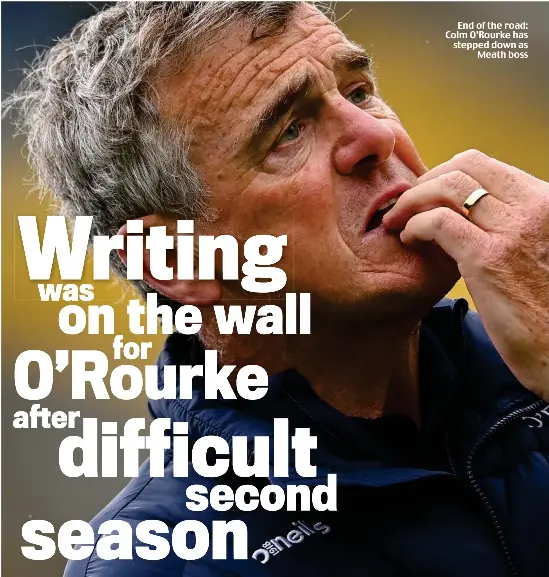 Writing was on the wall for O’Rourke after difficult second season - PressReader