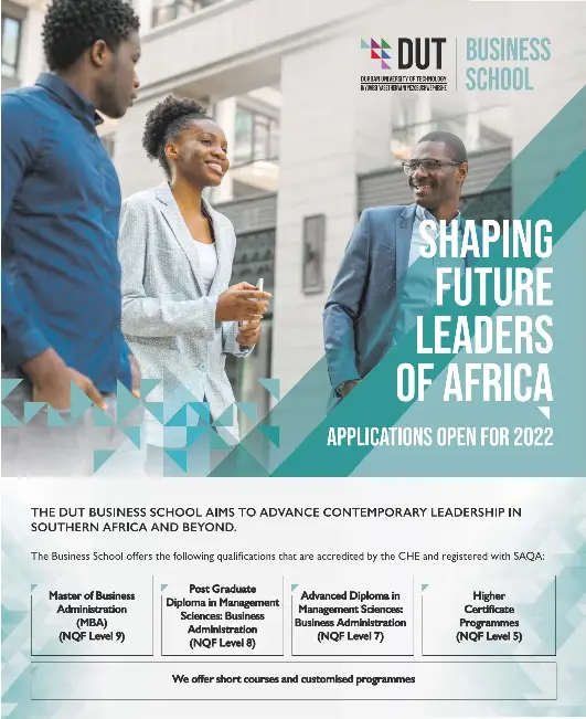 DUT Business School – applicatio­ns for 2022 now open - PressReader