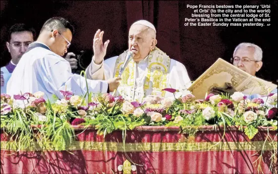 Pope returns to public eye for Easter mass - PressReader