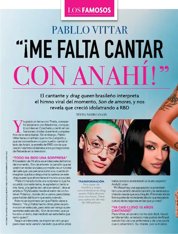 ME FALTA CANTAR CON ANAHÍ!” - PressReader