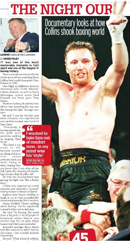 THE NIGHT OUR CELTIC WARRIOR BEAT EUBANK I was ready to kill, under pressure and hoping that ...