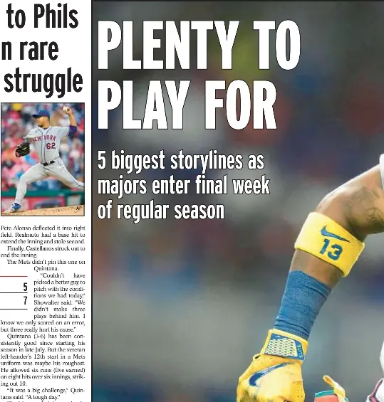 Mets fall to Phils again in rare Quintana struggle - PressReader