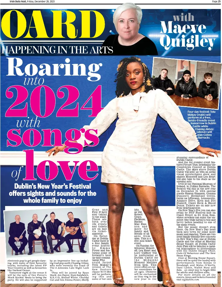 Roaring into 2024 with songs of love - PressReader