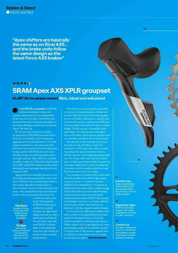 SRAM Apex AXS XPLR groupset - PressReader