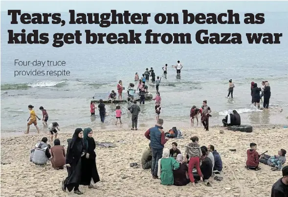 Tears, laughter on beach as kids get break from Gaza war - PressReader
