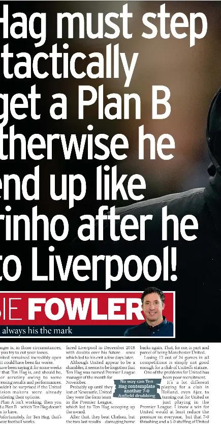 Tenphag must step it u tactically and get a Plan B . . . otherwise he will end up like Mourinho ...