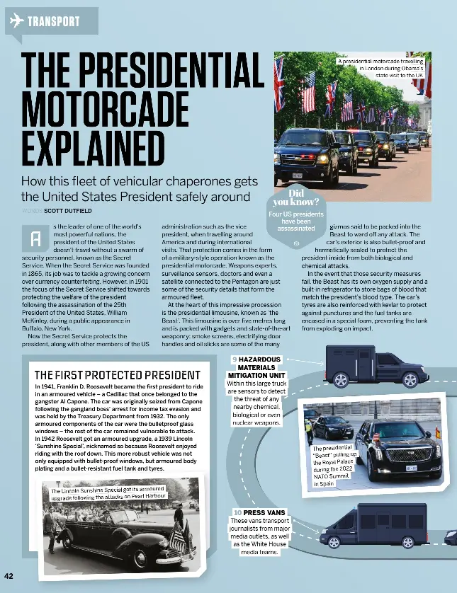 The presidenti­al motorcade explained - PressReader