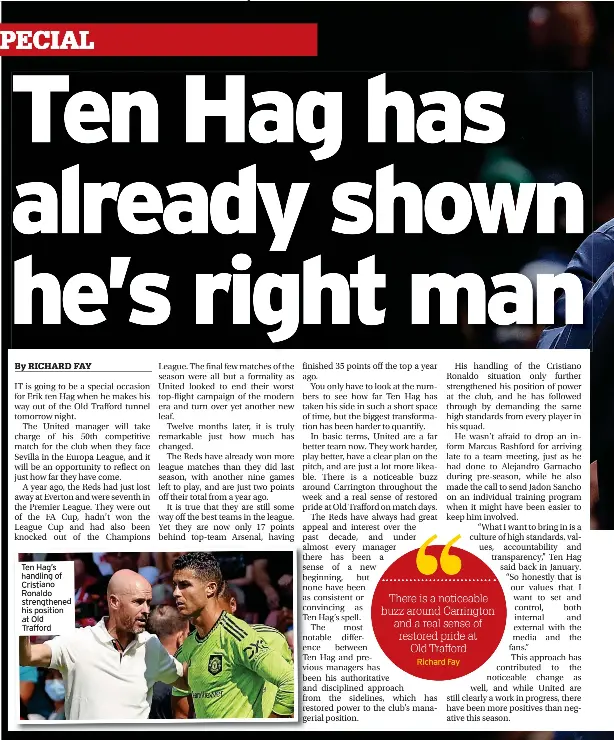 Ten Hag has already shown he’s right man - PressReader