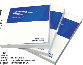 Forvis Mazars in Malta launches publicatio­n on VAT - PressReader