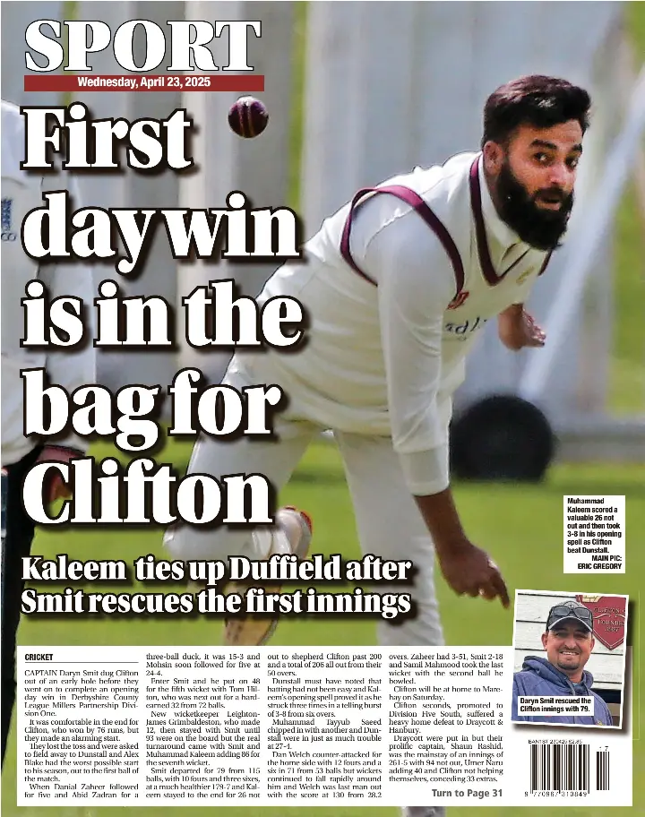 First day win is in the bag for Clifton - PressReader