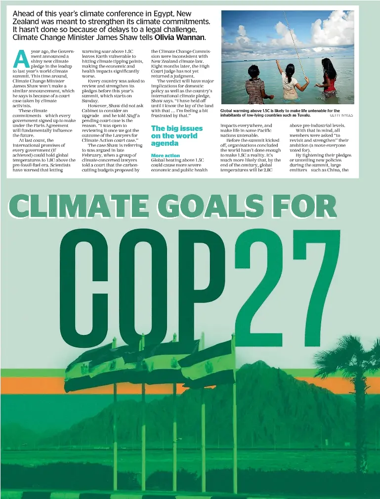 The big issues on the world agenda CLIMATE GOALS FOR COP 27 - PressReader