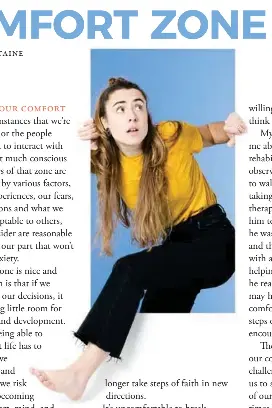 OUT OF OUR COMFORT ZONE - PressReader