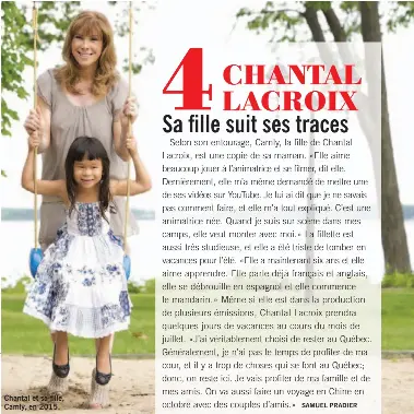 4 Chantal Lacroix Sa Fille Suit Ses Traces Pressreader