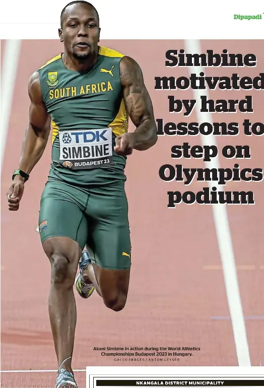Simbine motivated by hard lessons to step on Olympics podium - PressReader