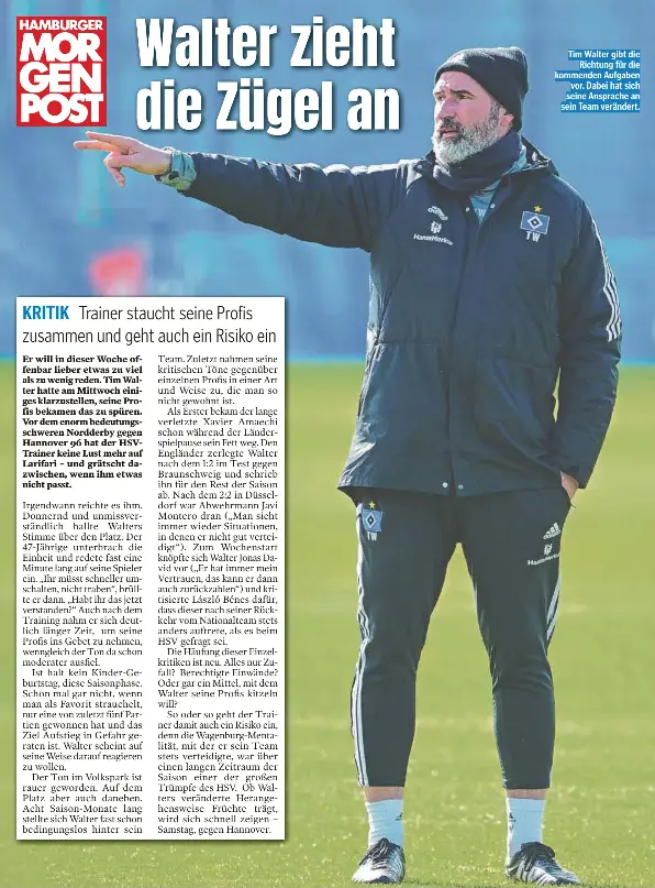 Walter zieht die Zügel an - PressReader