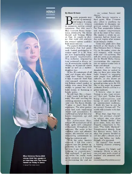 Miss Universe Korea winner Ariel Han embraces herself - PressReader