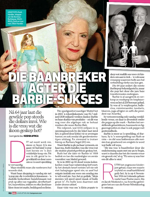 DIE BAANBREKER AGTER DIE BARBIE-SUKSES - PressReader